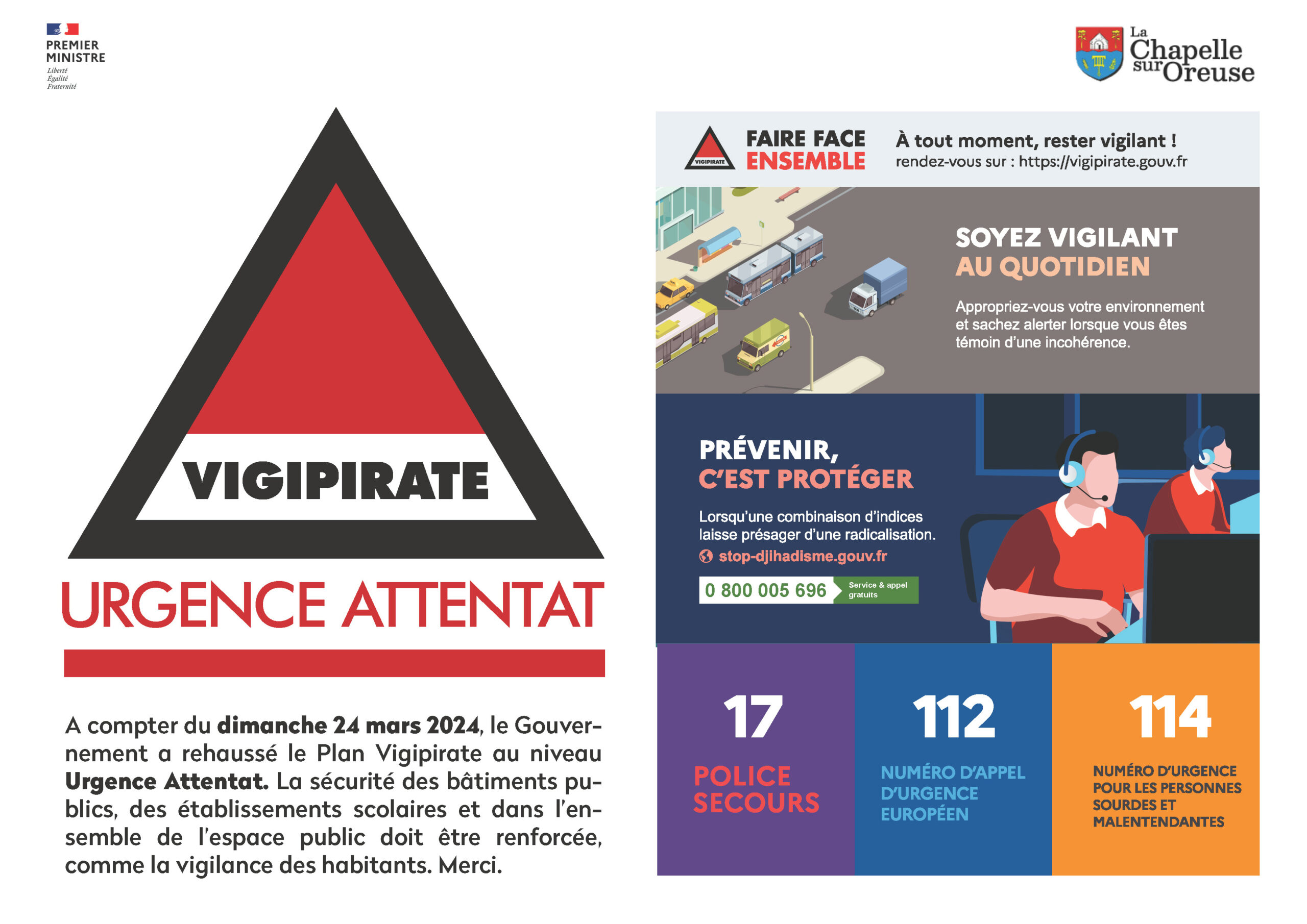 Vigipirate Urgence Attentat – la Chapelle-sur-Oreuse